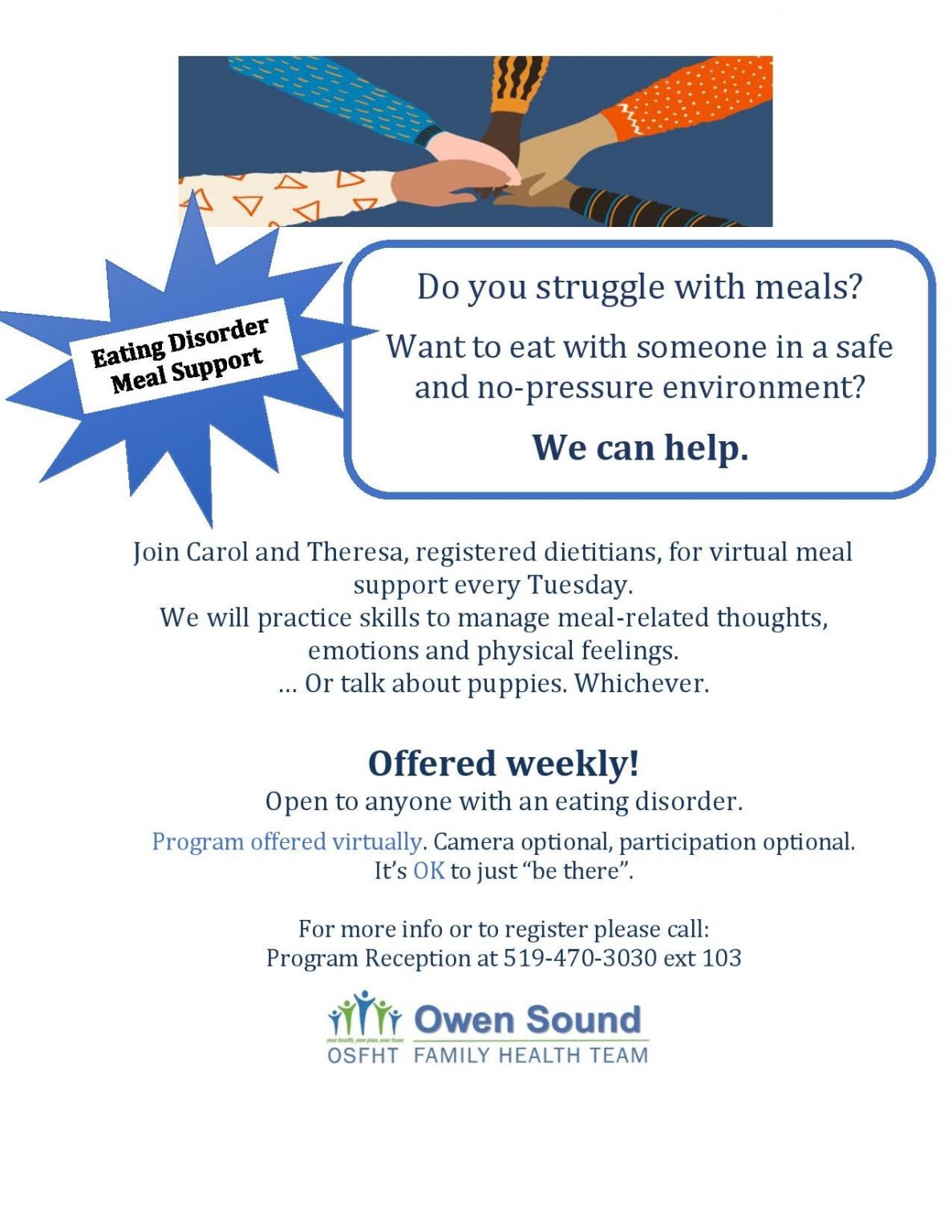 Eating Disorder Meal Support - Owen Sound Family Health Team